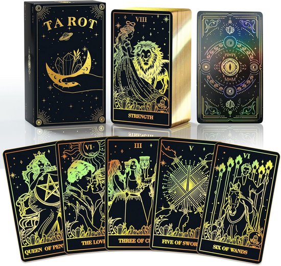 Luxe Tarotkaarten Set met Goudfolie - 78 Stuks Inclusief ...
