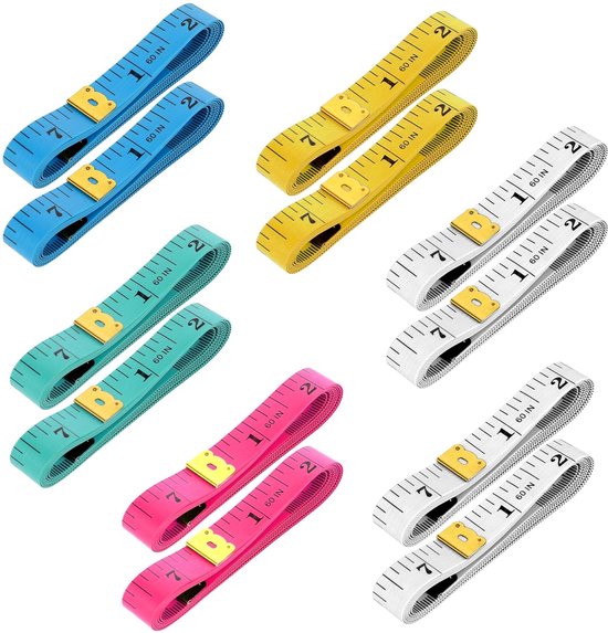 12 Pcs Tape Measure - 150 cm Double Tape Measure voor Sewing - Soft ...
