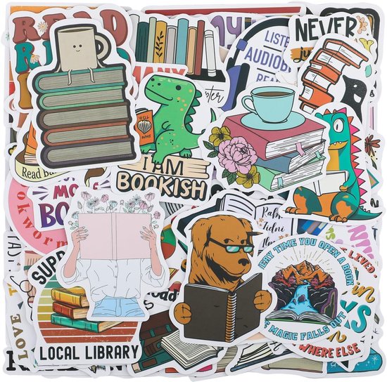 100pcs Boek Stickers - Voor Kindle - Boek Lover Sticker - Boekige Lezen ...