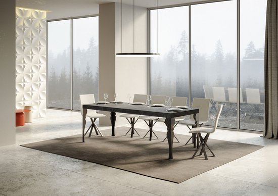 Paxon Premium 160/420x90 cm uitschuifbare tafel met antraciete poten. | bol