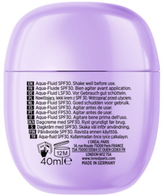 L'Oréal Revitalift Filler Hyaluron Aqua-Fluid SPF 30 - 40 ml | bol