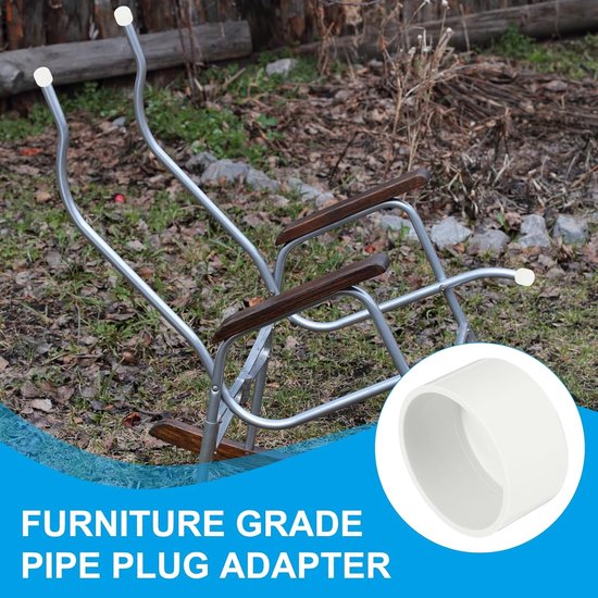 2-1/2" PVC Pipe End Cap Fitting - 6 Pack Furniture Quality Pipe Plug ...