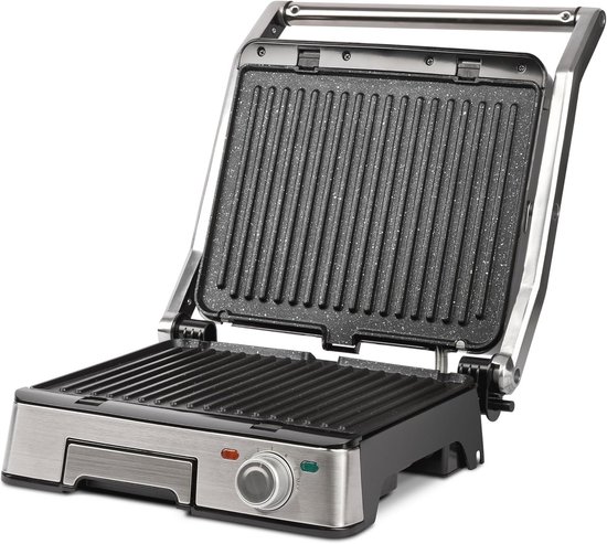Elektrische Grillpan met Antiaanbaklaag voor Thuis Bereiden van Vlees ...