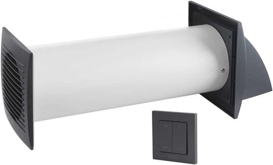 Gedecentraliseerde Ventilatie 100mm met Wärmerückgewinnung - Antraciet ...