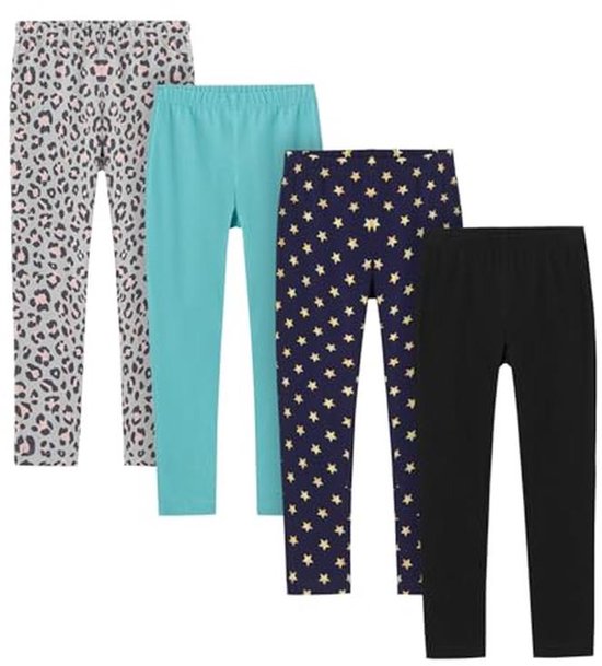 Meisjes 4-pack leggings - comfort, sportiviteit en stijl voor 3-13 jaar ...