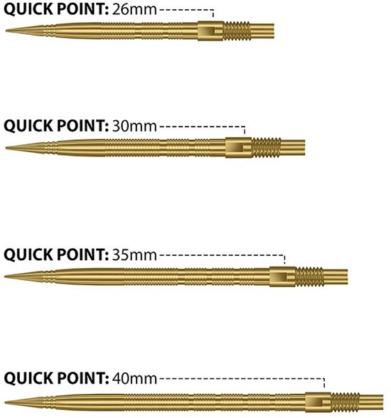 Harrows Quick Points Micro Grip Gold | bol
