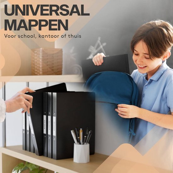 Ringmap A4 2 ringen zwart 3,5 cm - 10 stuks - Polypropyleen - 200 ...