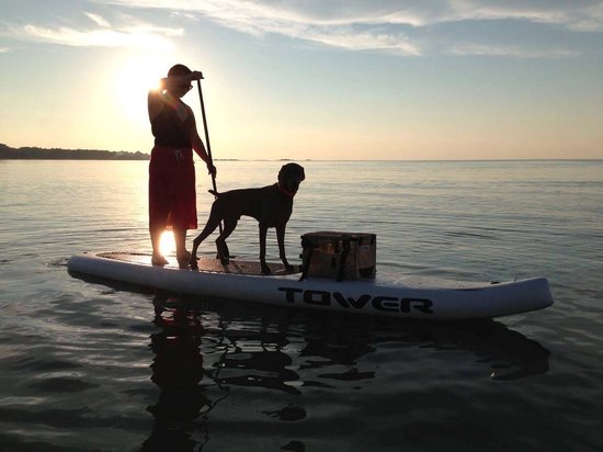 Lange Opblaasbare Stand Up Paddle Board (SUP) 14ft - Wit/Grijs ...