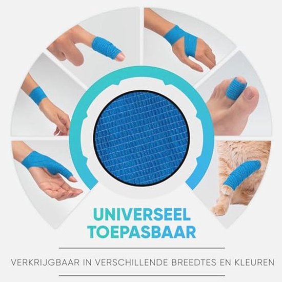 Zelfklevend Elastisch Verband - 4 Rollen 5 cm x 4,5 m | Waterdichte ...