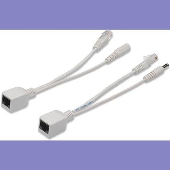 Passive PoE Adapter Kabel - Snelle Ethernet Injector en Splitter - DC 5 ...