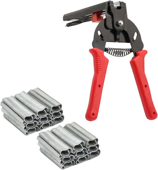 Hog Ring Pliers Set - 600 Galvanized Hogrings - Type M Nail Ring Pliers ...