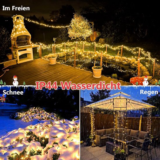 50 Meter LED Lichtketting Buiten met Timer - 500 Warmwitte Lampjes ...