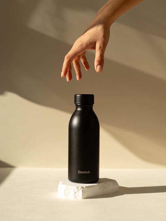 Qwetch - Isothermische fles - Icon Matt Zwart- 500ml | bol