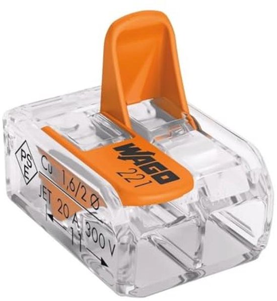 Verbindingsklemmen 2 x 0,08-2,5 mm² met Bedieningshendel - Set van 10 | bol