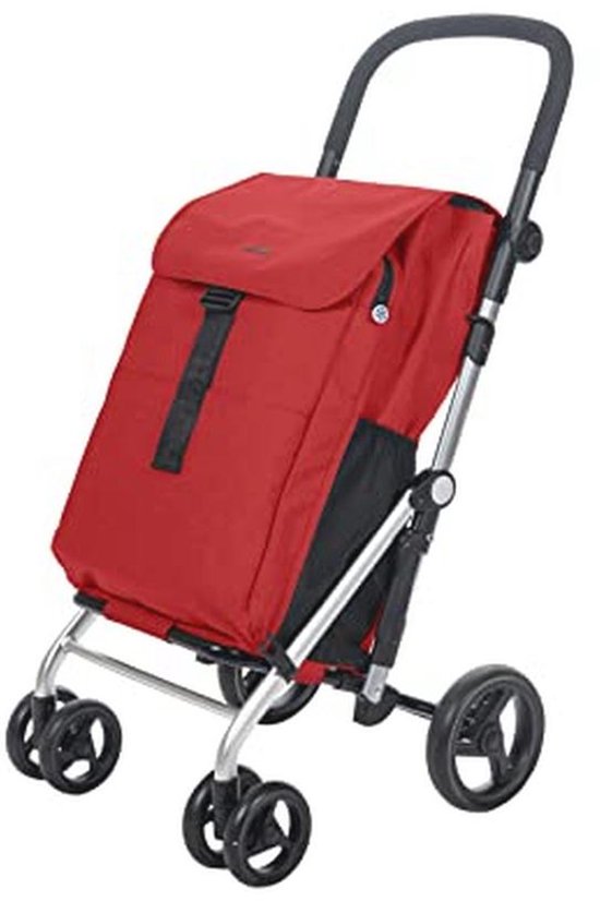 Carlett - Shopping trolley 4 wheels, foldable supermarket trolley with ...