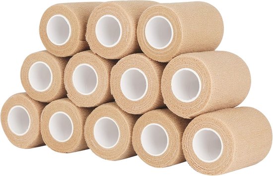 Multifunctioneel Zelfklevend Verband - 12 Rollen Bandages 7,5 cm x 4,5 ...