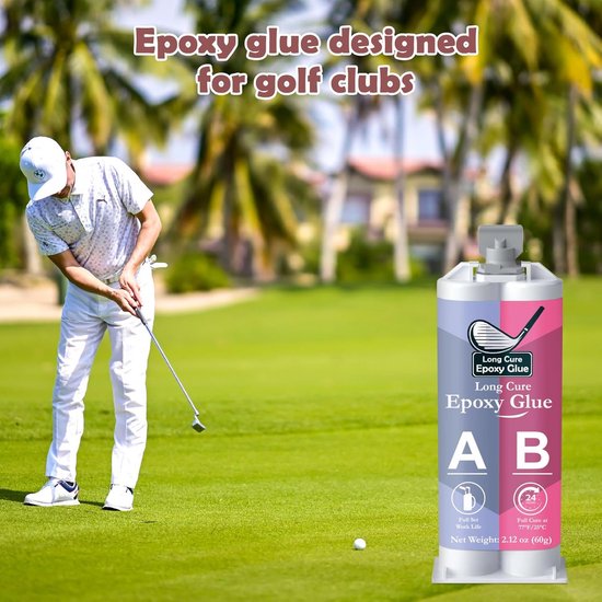 Colle époxy à prise lente pour clubs de golf - Colle époxy transparente ...