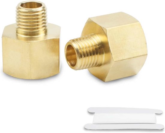 Messing Hex Bus Verminderen Connector 1/2" Vrouwelijk naar 1/4" Man BSP ...