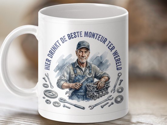 Mok - Beste Monteur Ter Wereld, monteur mok, automonteur cadeau ...