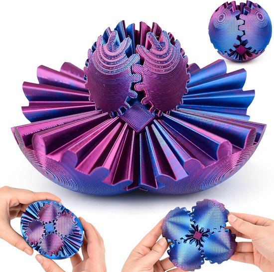 3D Geprinte Tandwiel Bal Cube Fidget Speelgoed - Steampunk Stressvermindering en Angst... | bol