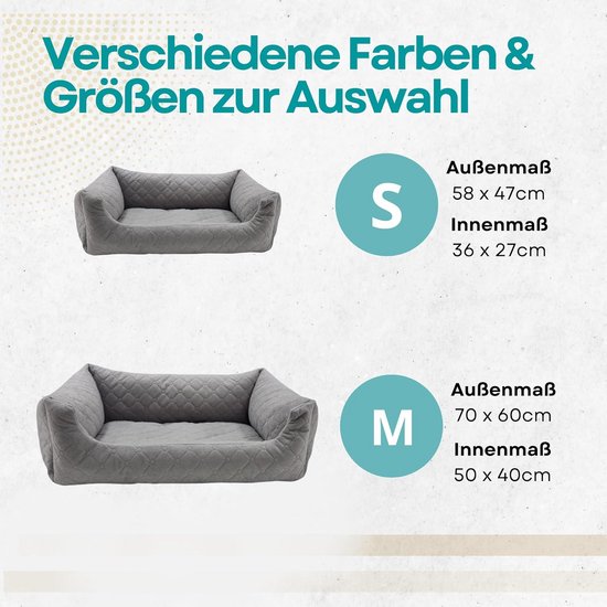 Comfortabel Hondenbed en Kattenmand met Verhoogde Randen - Wasbaar ...