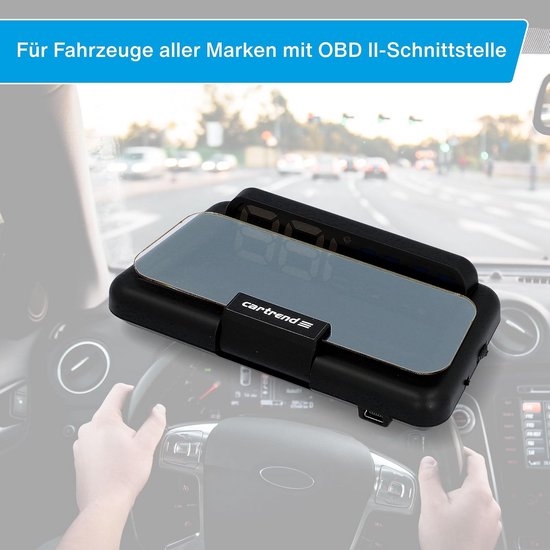 Head Up Display voor Auto met Snelheid, Toerental en Temperatuurmeting ...