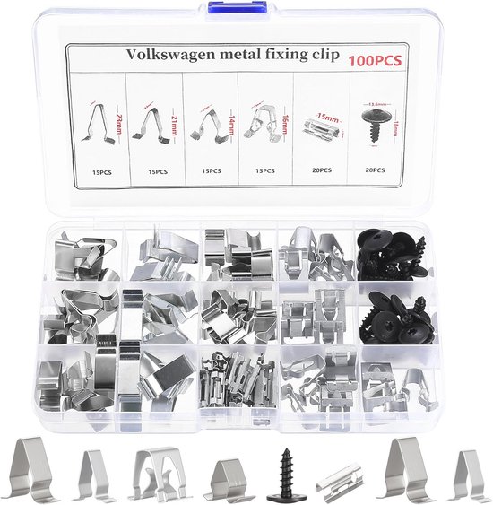 100 Stuks Metalen Bevestigingsclips Voor Auto Interieur En