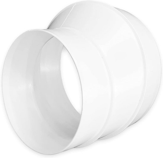 Verloopstuk PVC voor Ventilatiesystemen - Aansluiting Ø 100 tot 125 mm ...