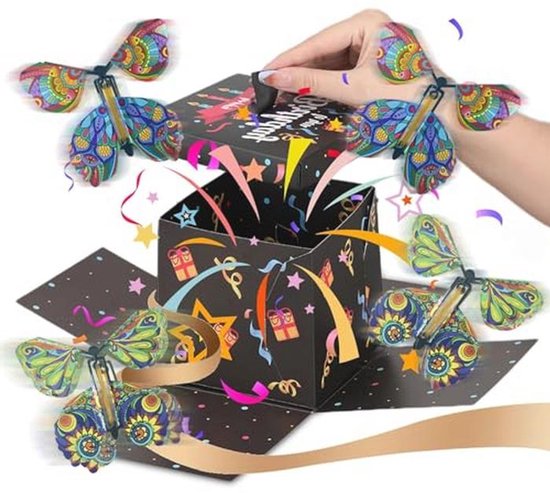 Vlinder Explosion Geschenkpakket voor Verjaardag - DIY Pop-up Box ...