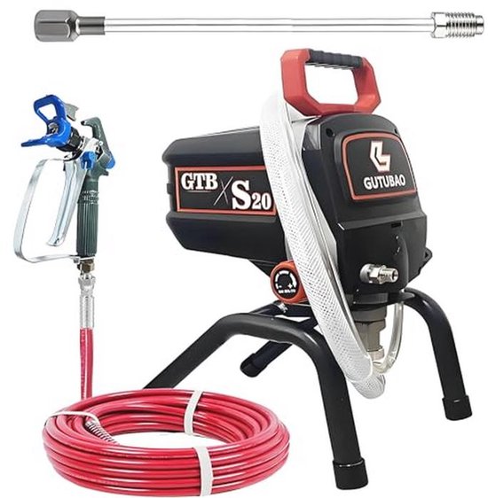 Airless verfspuit voor binnen en buiten, 3300 PSI elektrische ...