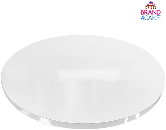 Plateau à gâteaux Brand4Cake LUXE – Wit brillant – 28 cm – 1,2 cm d ...