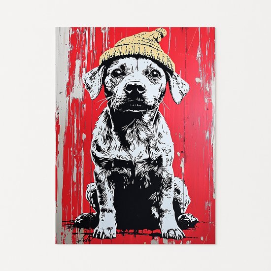 Hond wanddecoratie – moderne poster – interieurposters – 100x150 cm | bol