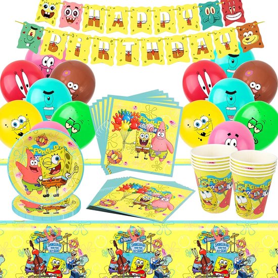 Complete Verjaardag Versiering Set - 60 Delige Party Tafelset met ...