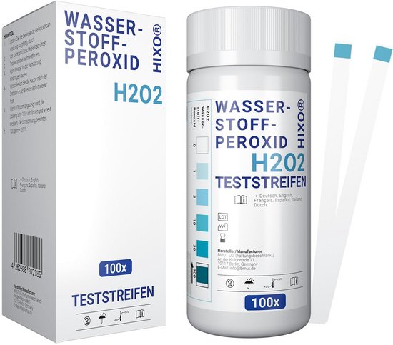 Waterstofperoxide Teststrips H2O2 0-100 ppm - Snelle Concentratiemeting ...