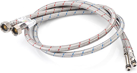 Flexibele Kraan Aansluiten M10 x 1/2 - Gevlochten RVS Slang voor Keuken ...