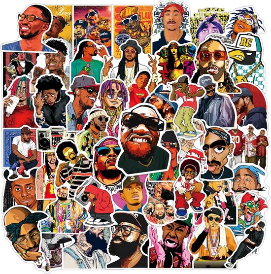 100 Trendy Hiphop en Rap Stickers - Waterdichte Vinyl Stickers voor ...