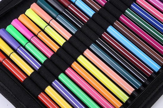 Grote Pennen Etui Opslag Tas met Rits voor Markers en Potloden (72/120 ...