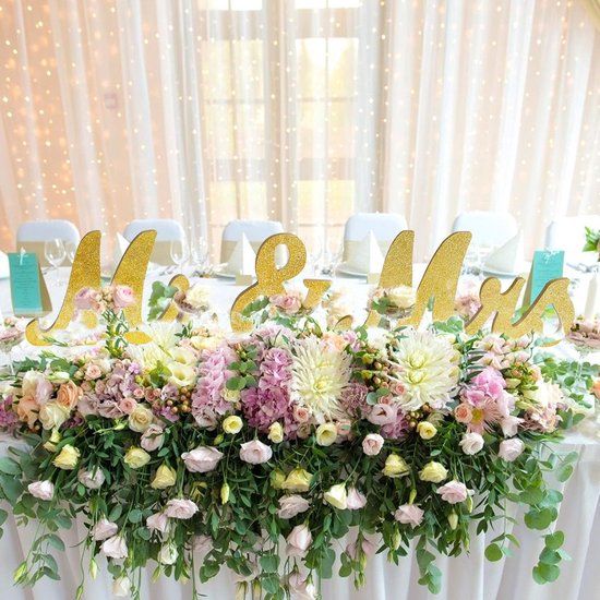 Grote Staande Letters 'Mr & Mrs' Decoratie Goud - Houten Trouw ...