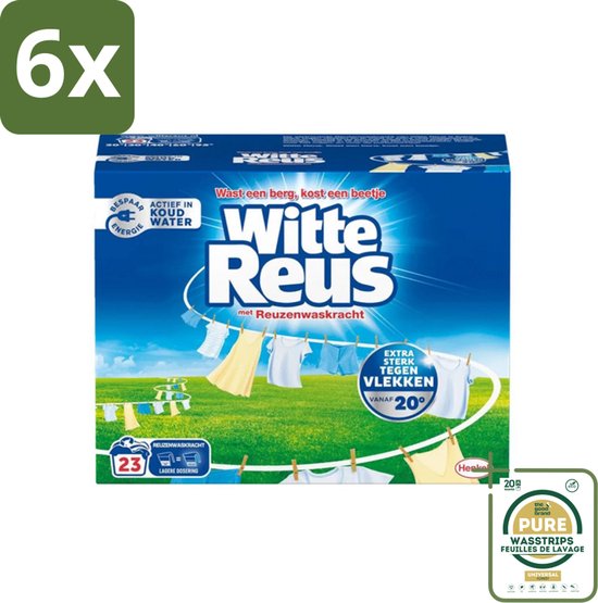 Witte Reus - Wasmiddel - Poeder - Fris & stralend wit - 17 Wasbeurten ...
