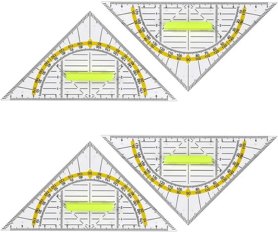 Geo Triangle met Handvat - 4 Stuks - Kleine Flexibele Set - Plastic Geo ...