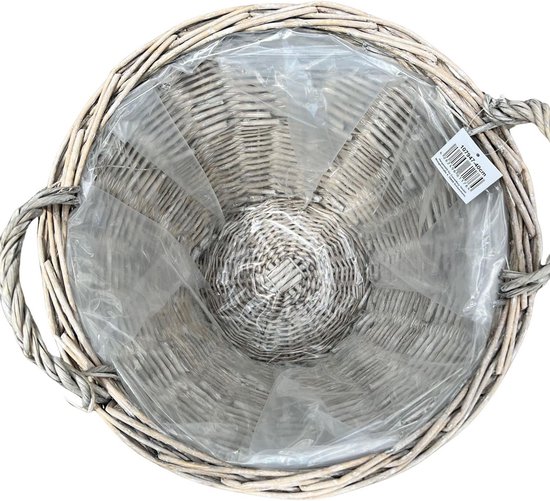 Grote Ronde Rotan Plantenmand Grijs - Decoratieve Mand voor Binnen en ...