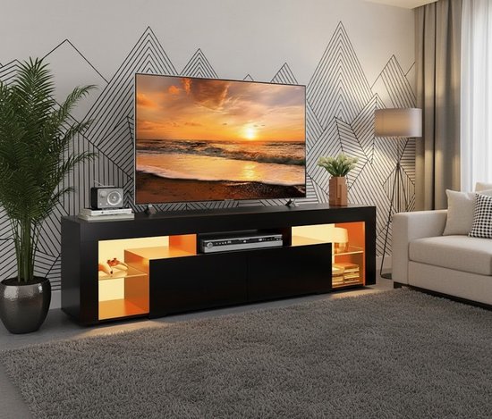 Modern LED TV-meubel Lowboard | TV Kast voor Televisies tot 70 inch ...
