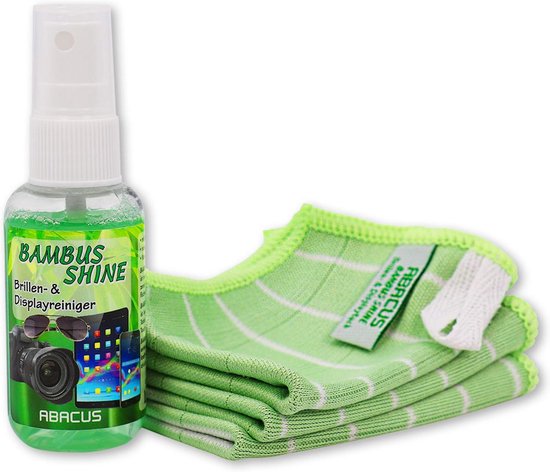 Display- en Brillenreiniger Set 50ml met Bamboe Doeken - Streepvrije ...