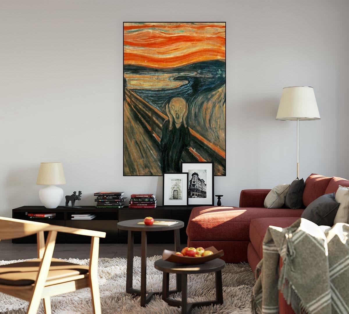 De Schreeuw, Edvard Munch - Foto op Akoestisch paneel - 150 x 225 cm ...