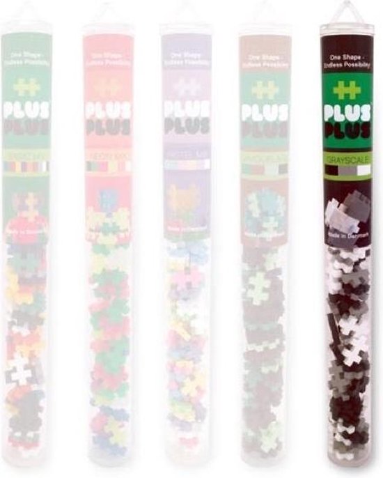 Plus-Plus Mini Basic Buis Grijsschaal - Constructiespeelgoed - 100 stuks (1002314) | bol.com