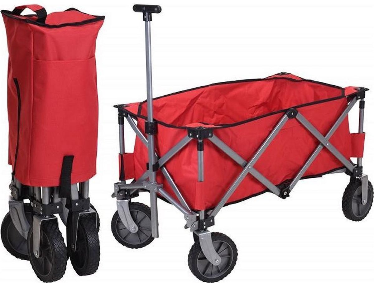 Opvouwbare Bolderkar | Rood | 90 x 49 x 58 cm | bol.com
