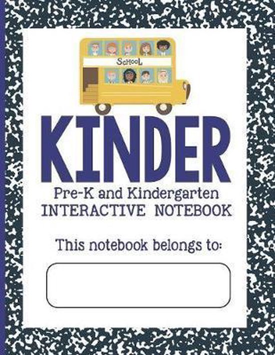 Bigger Lined Interactive Notebook- Pre-K and Kindergarten Interactive ...