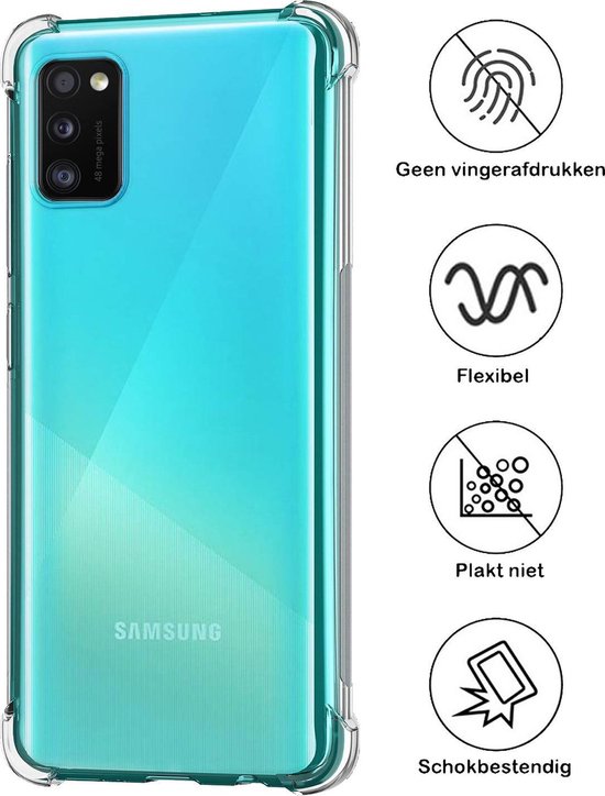Hoesje Geschikt voor Samsung A41 Hoesje Siliconen Shock Proof Case Hoes Met... | bol