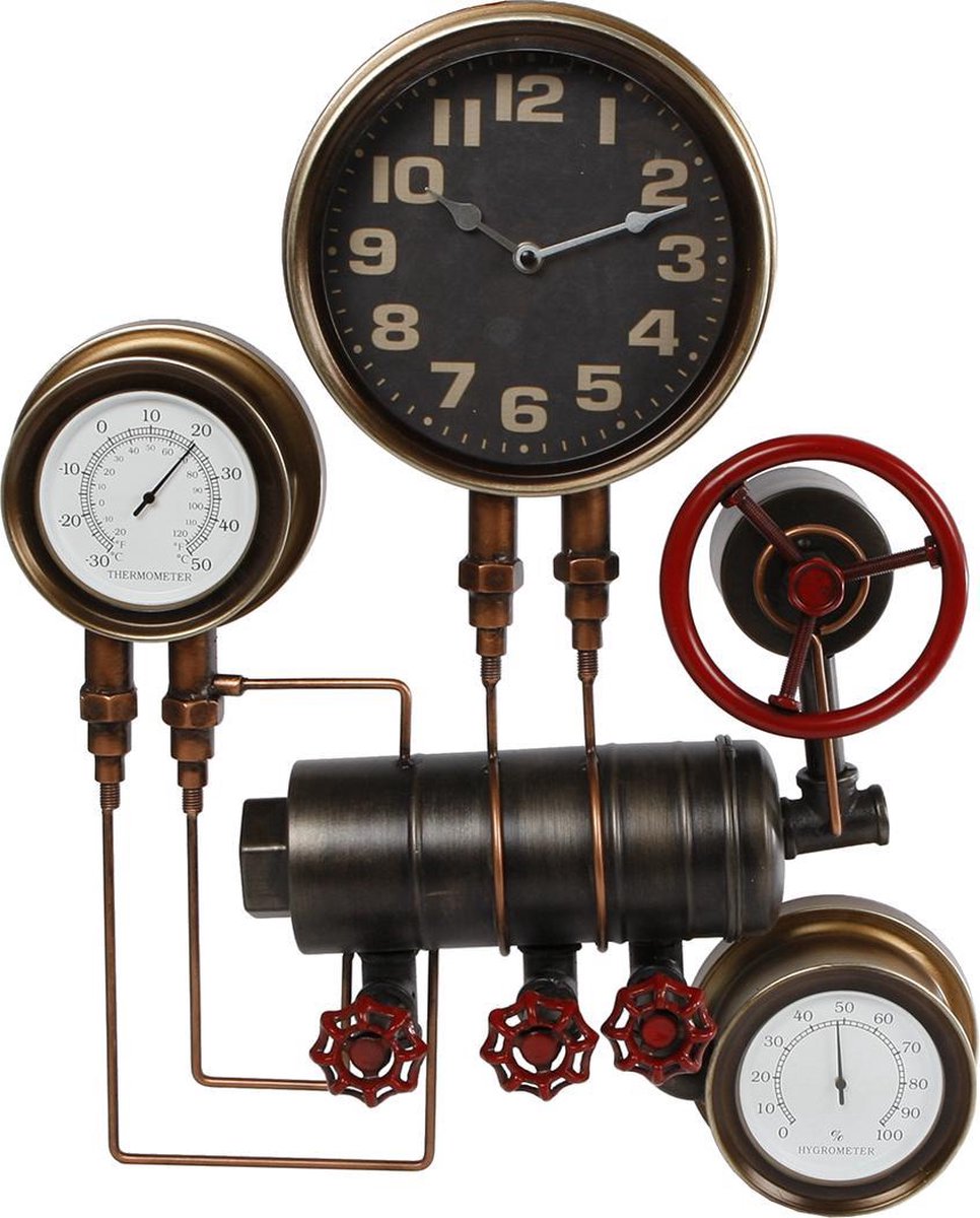 bol.com | Van Manen Klok machine 46 x 13 cm, staal, koper