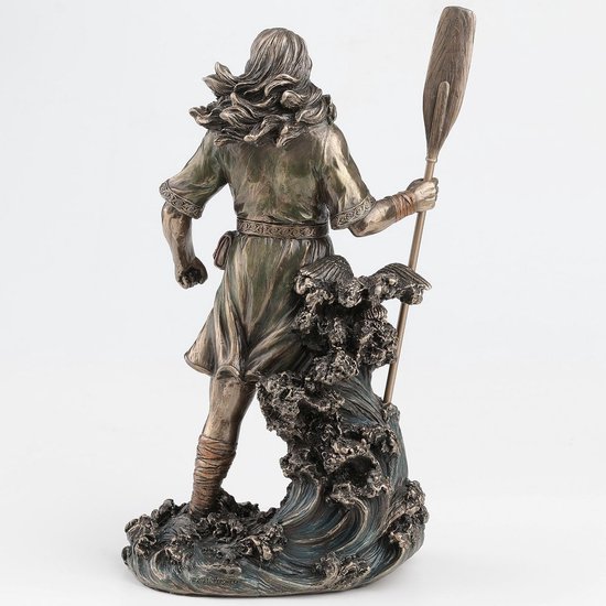 Beeld van Noorse God Njord - Wind en Zee Godheid Decoratie Brons Look | bol